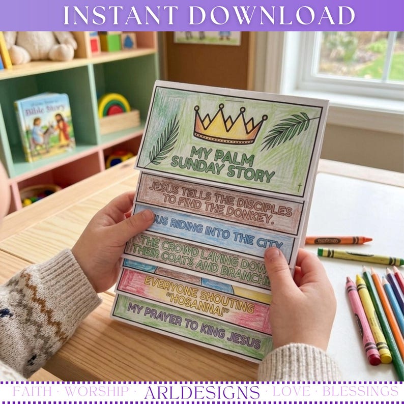 Kids Flipbook | Palm Sunday Activity, Children's Ministry, Holy Week ...