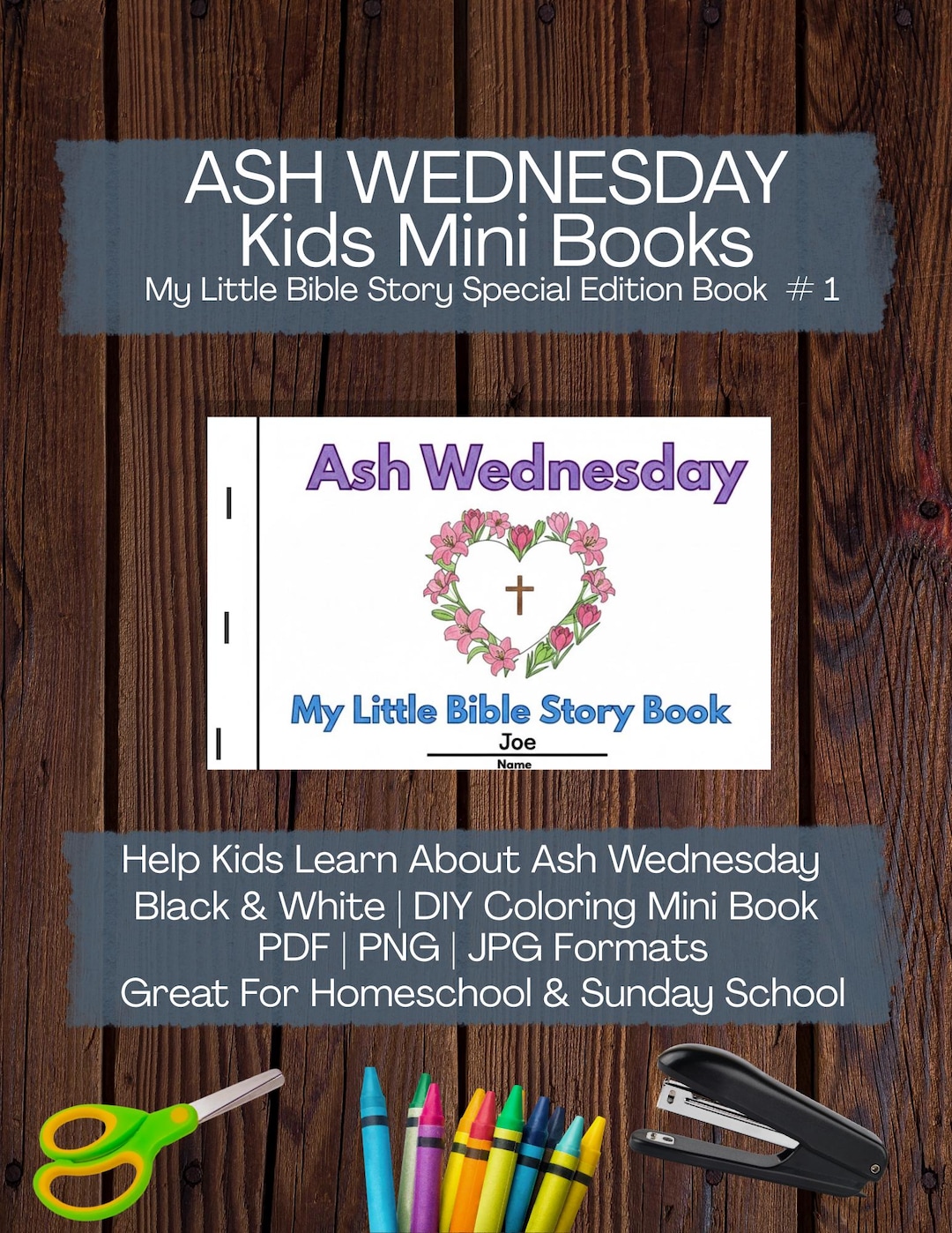 Ash Wednesday Activity Book for Kids | Lent Sunday School Craft (PDF ...