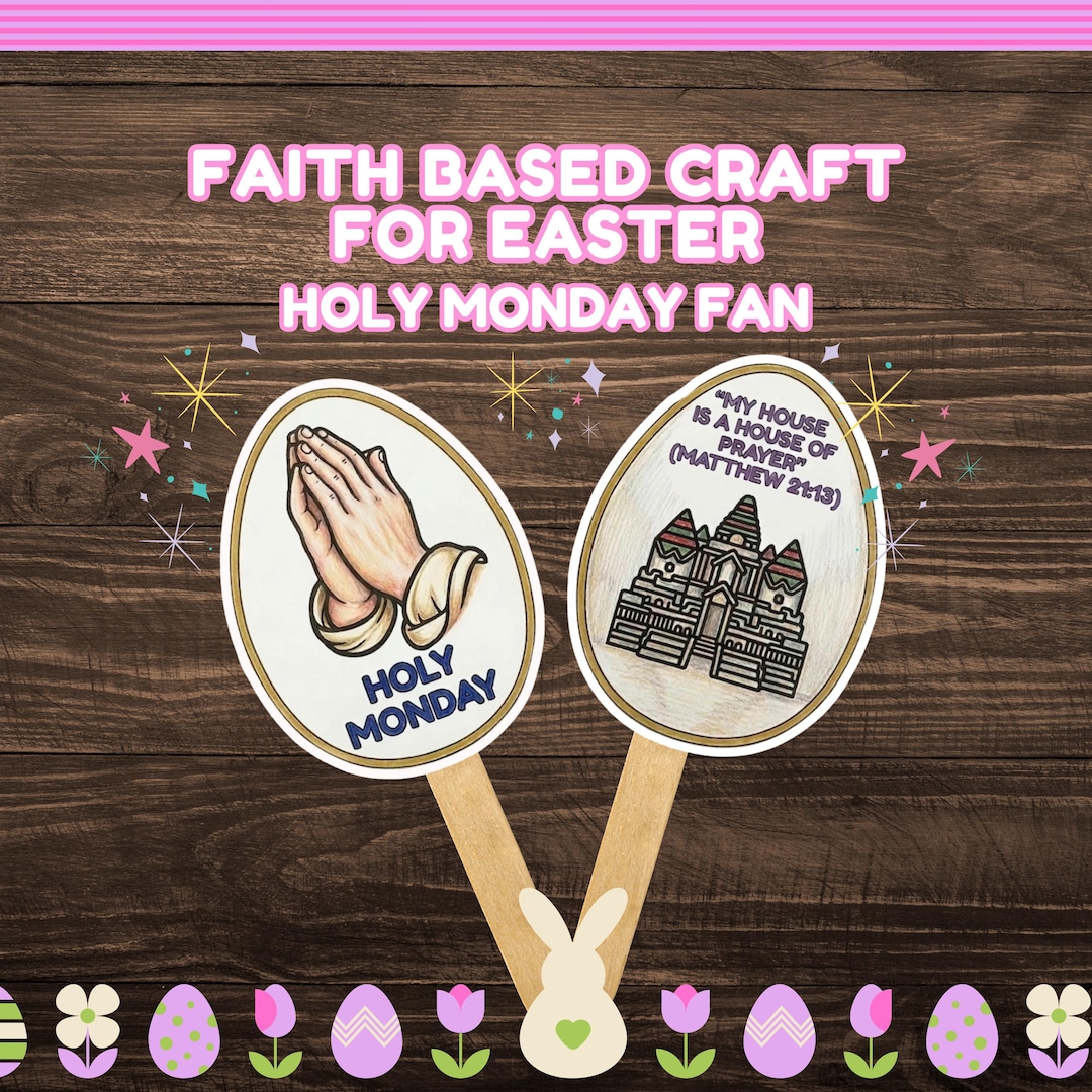 Faith Based Easter Craft for Kids | Holy Monday Fan Printable | Jesus ...