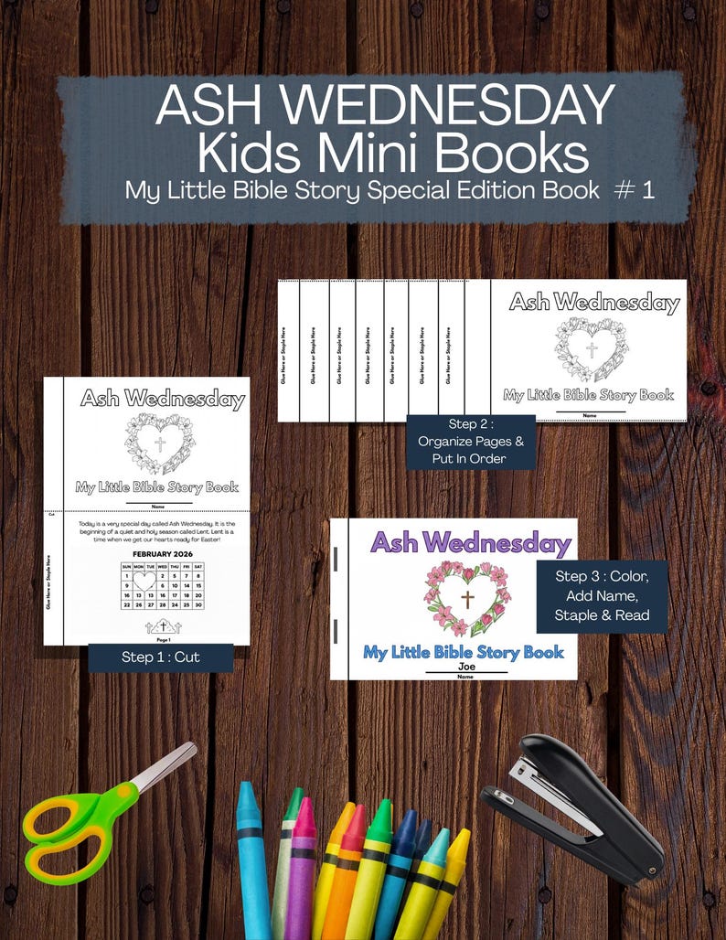 Ash Wednesday Activity Book for Kids | Lent Sunday School Craft (PDF ...