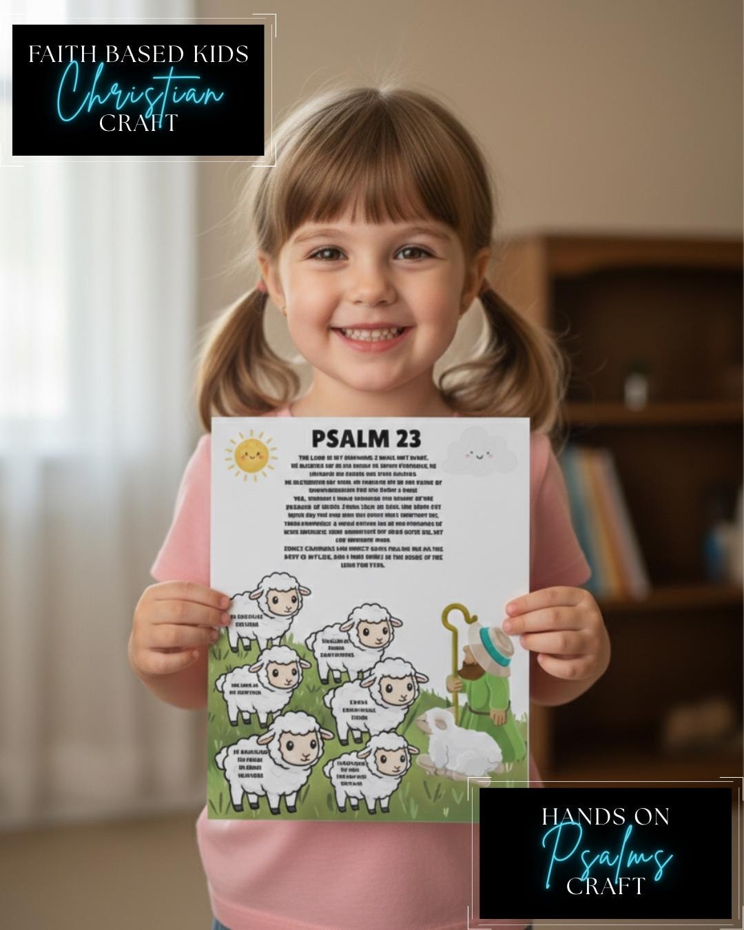 Psalm 23 Bible Craft, Good Shepherd Sunday School Activity (digital ...