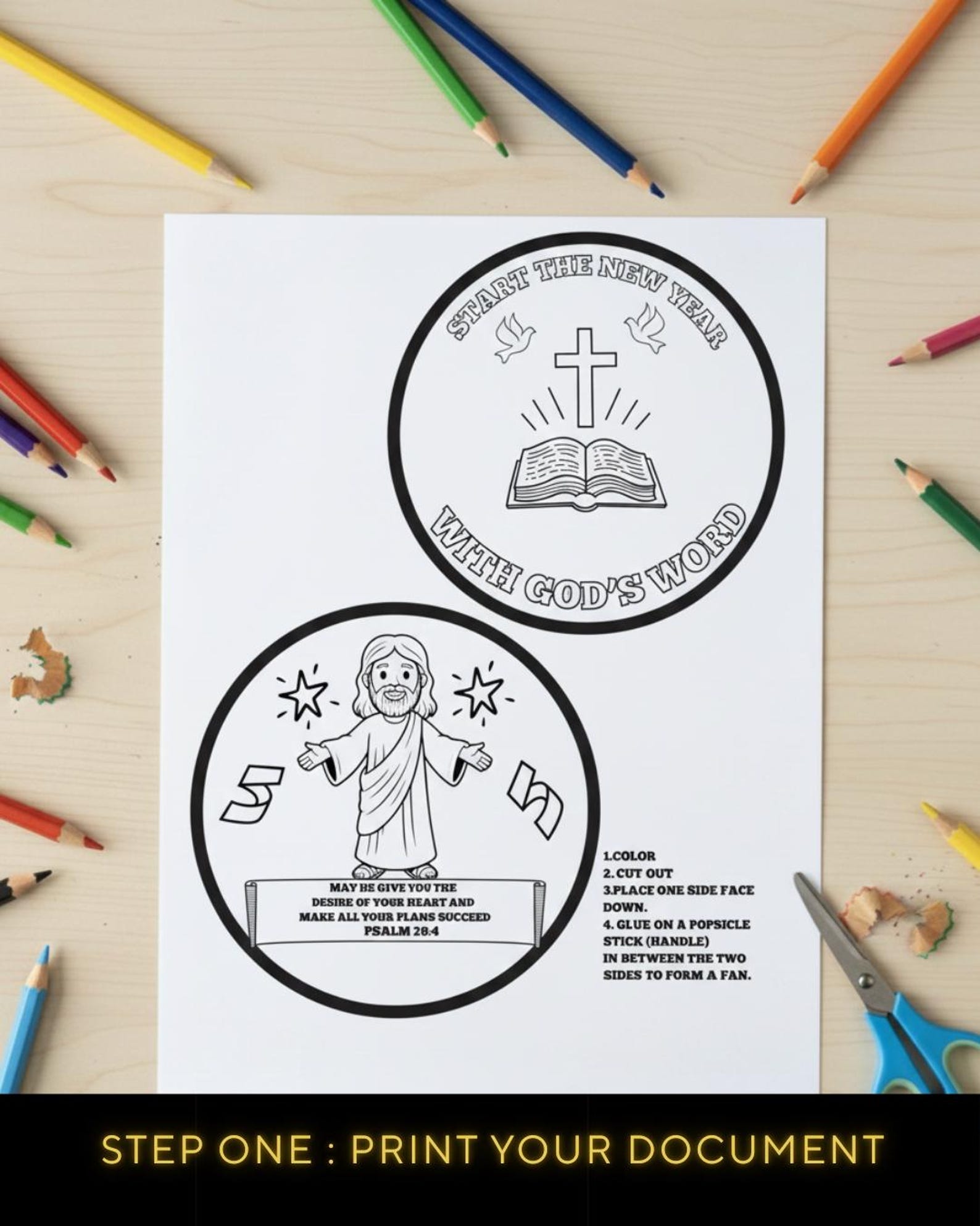 Christian New Year's Eve Craft for Kids | Sunday School Activity ...