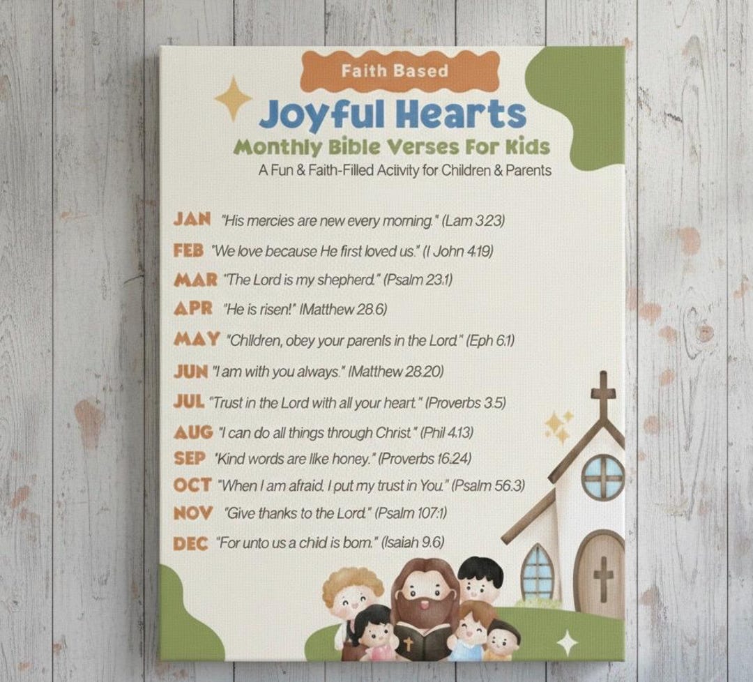 2026 Bible Verse Calendar for Kids | Christian Scripture Tracker ...