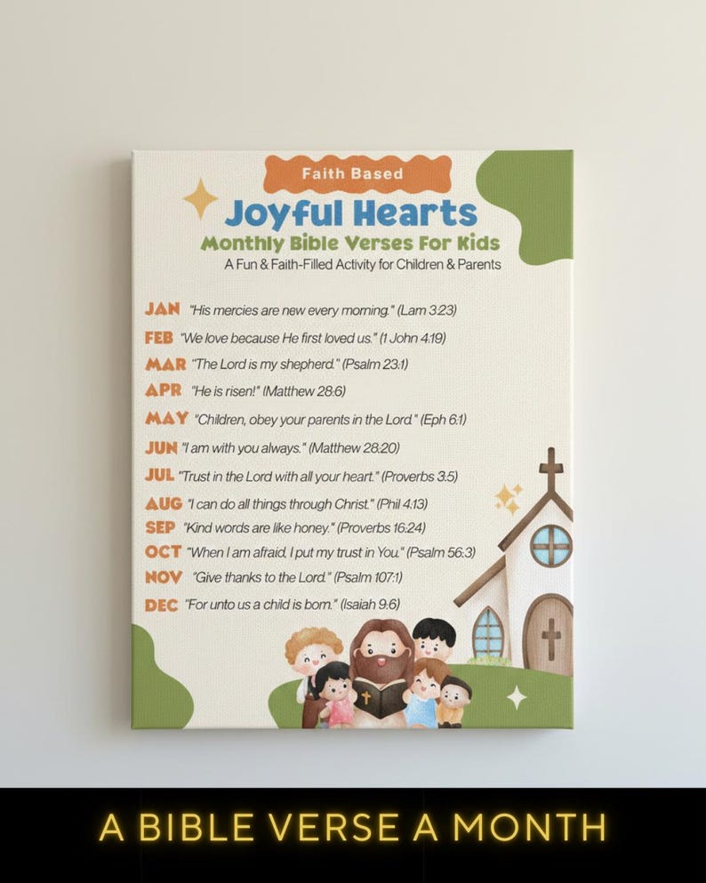 2026 Bible Verse Calendar for Kids | Christian Scripture Tracker ...