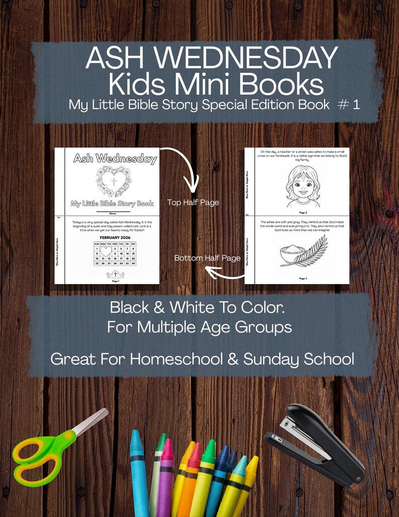 Ash Wednesday Activity Book for Kids | Lent Sunday School Craft (PDF ...