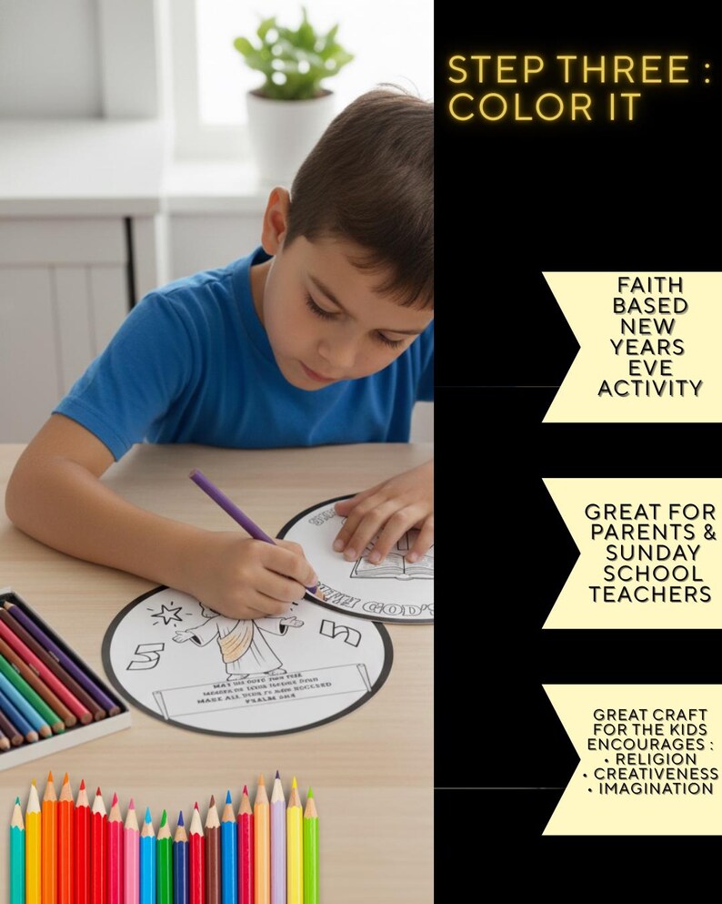 Christian New Year's Eve Craft for Kids | Sunday School Activity ...