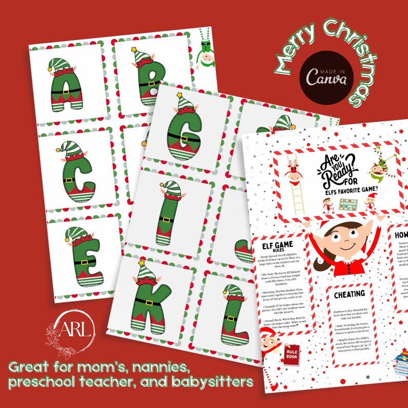 Elf ABC Phonics Holiday Game - Etsy