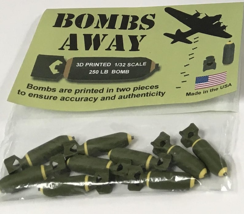 1/32 Scale WWII 250 Lb Bomb Set – Diorama Accessories - Etsy