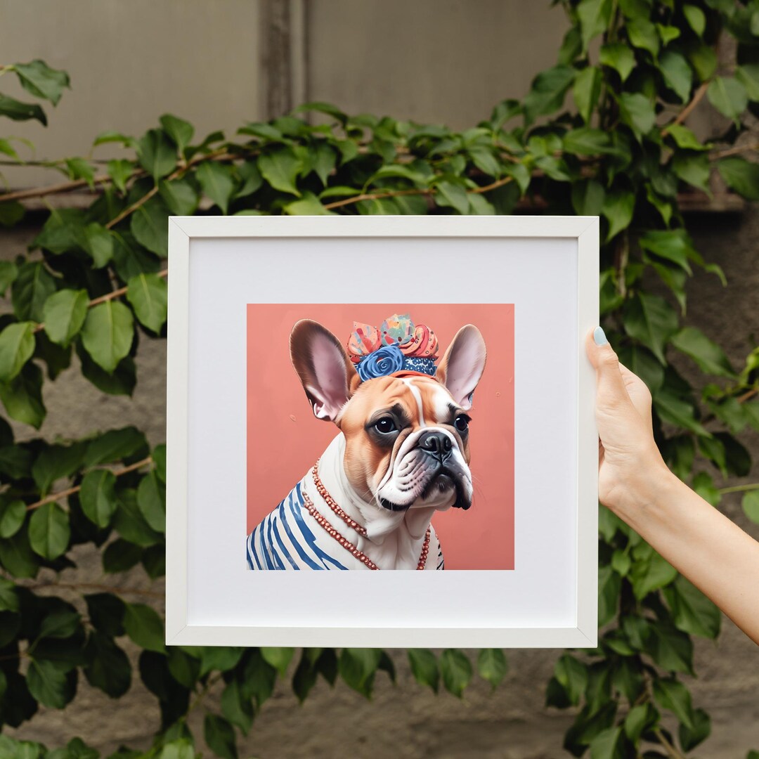 Wall Art - Frenchie Vogue - Dog Poster - Etsy