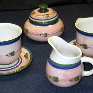 Time for A Tea Party-cute and Pink With Blue and Green Design Set - Etsy