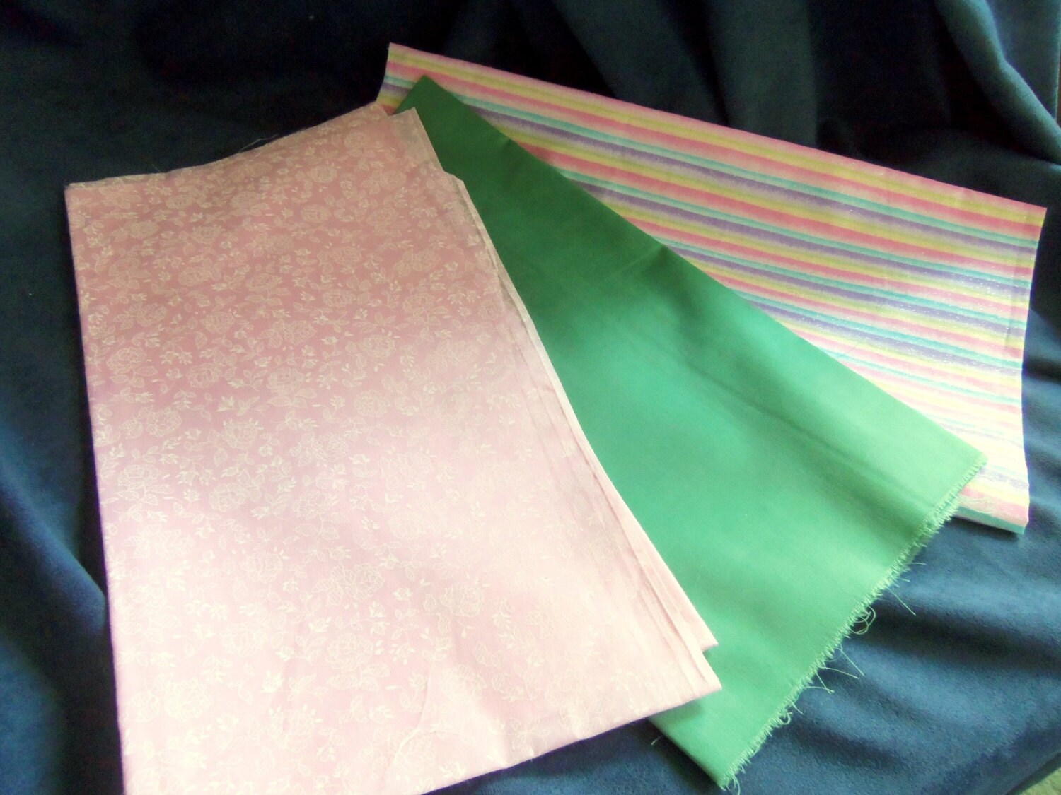 Spring Vintage Fat Quarters Pink Pattern Spring Green and - Etsy