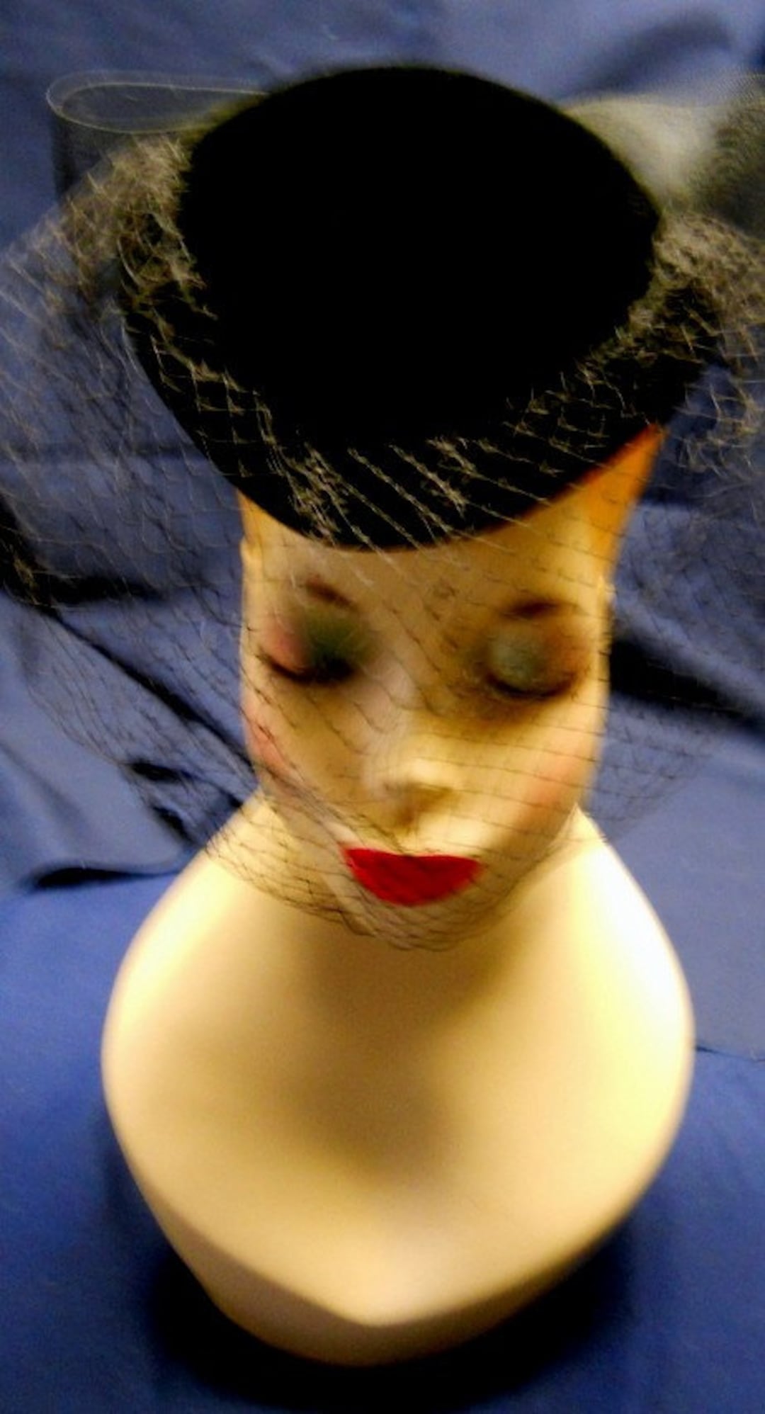 Step Out in Style With This Classic Black Velvet Crown Style Hat With ...