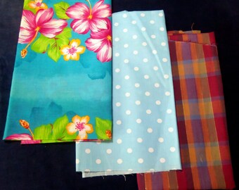 Spring Vintage Fat Quarters Pink Pattern Spring Green and - Etsy