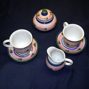 Time for A Tea Party-cute and Pink With Blue and Green Design Set - Etsy