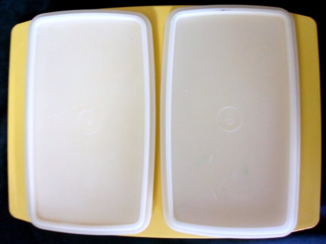 Tupperware Gold Side by Side, in Great Condition, 1970's, Two Storage ...