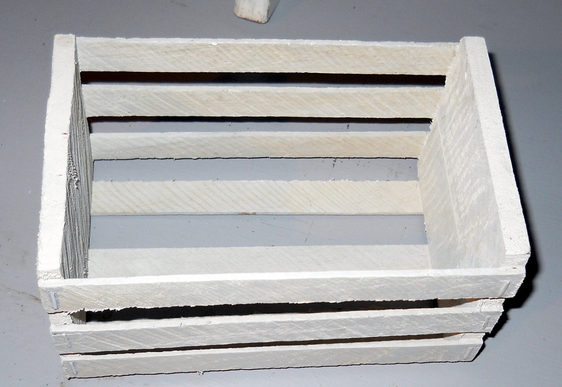 Shabby Chic Small Slatted Wooden Box, Vintage - Etsy