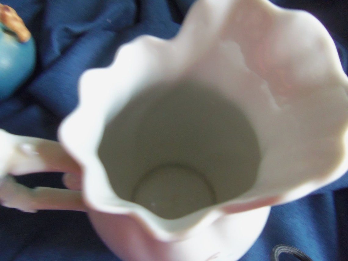 Beautiful Hand Painted Ceramic Porcelain Pitcher Vase Vintage - Etsy