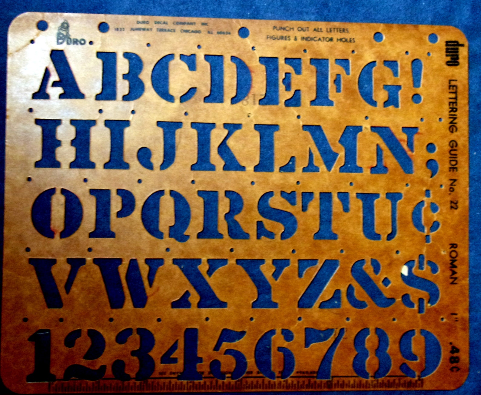 Very Rare Duro Roman Lettering Guides for Sign or Poster Lettering ...