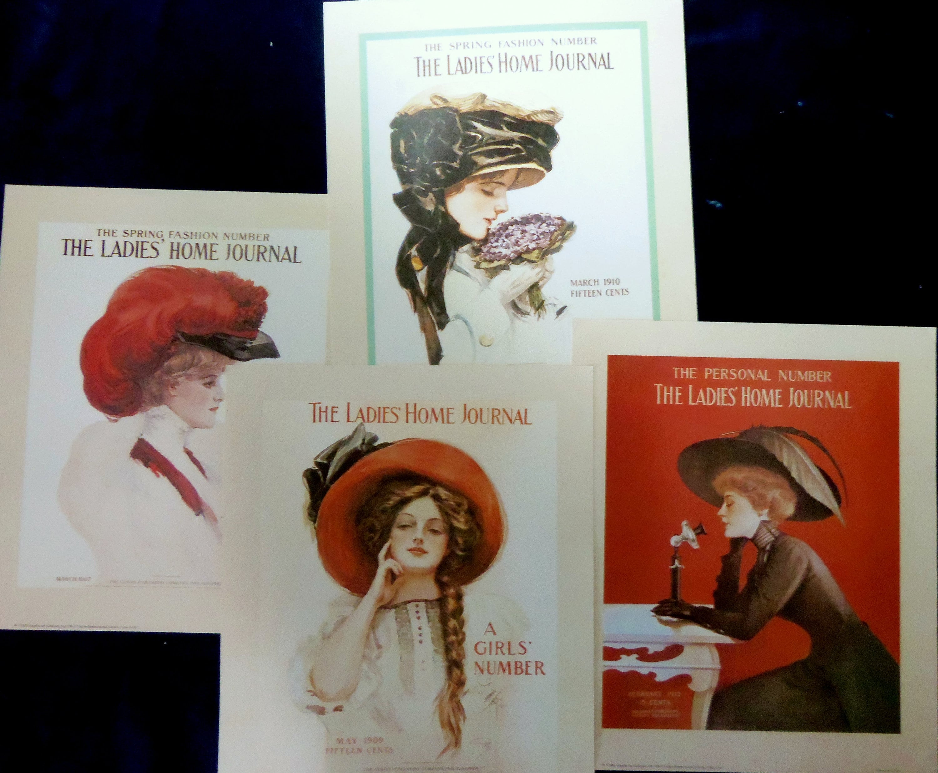 Four 4 Early 1900s Ladies Home Journal Covers Framable Pictures of ...