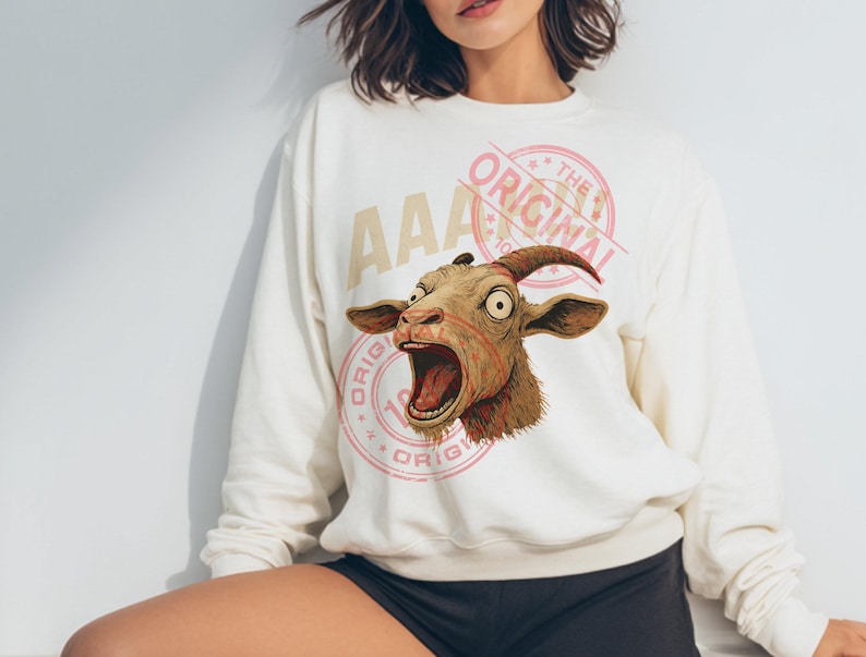 Screaming Goat Meme PNG: Funny Farm Animal Clipart (digital Download ...