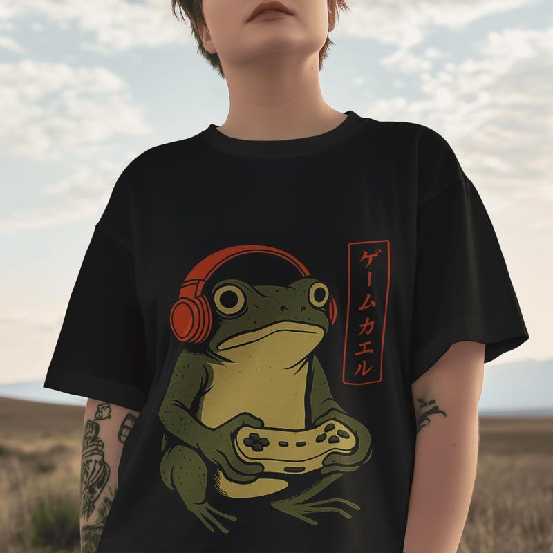 Japanese Gamer Frog - Etsy