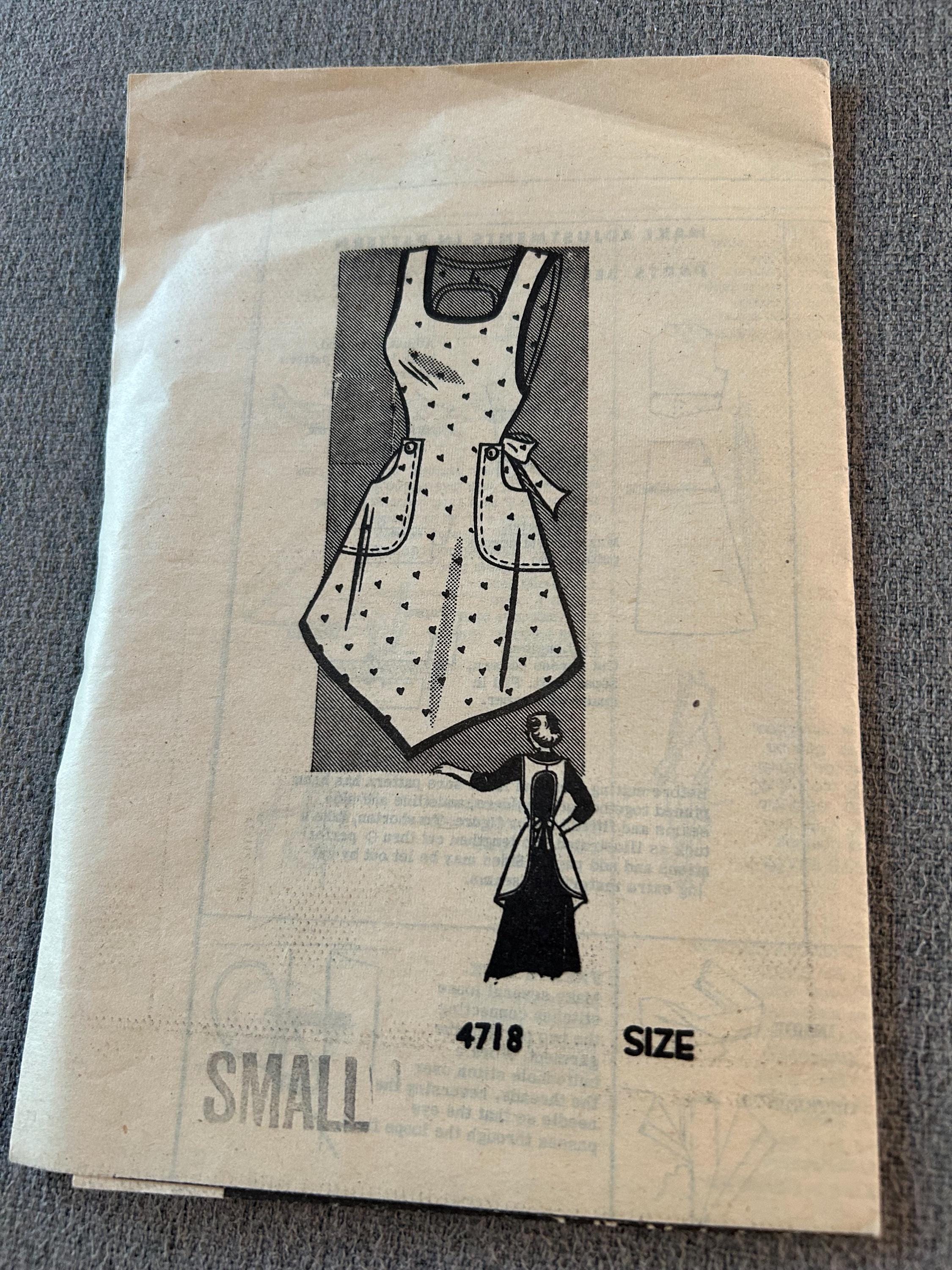 Anne Adam’s 1940s Cobbler Apron Pattern 4718 (size Small 14-16) - Etsy