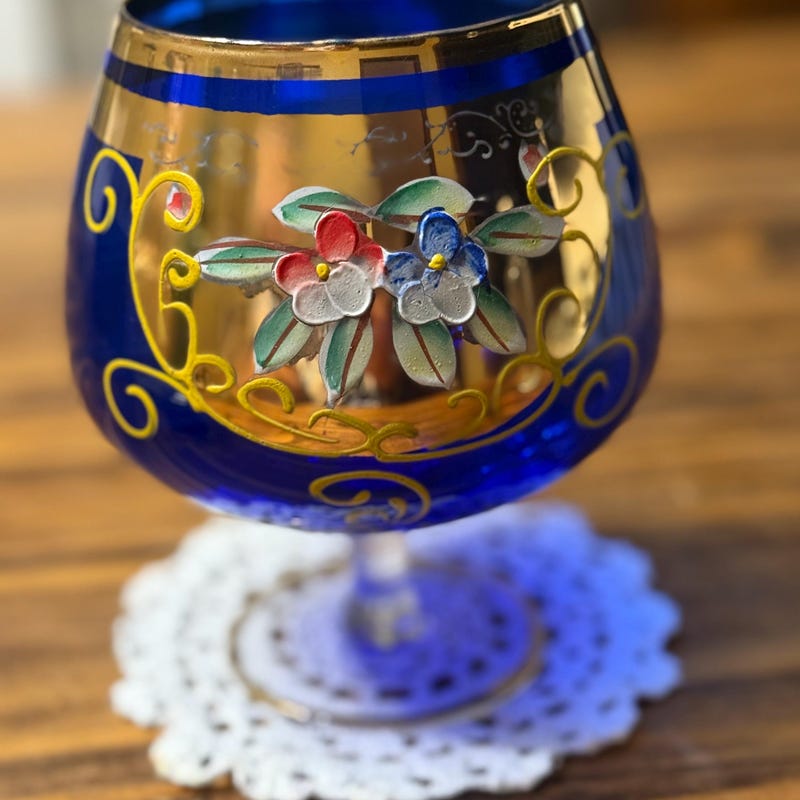 Vintage Gilt Stemware - Etsy UK