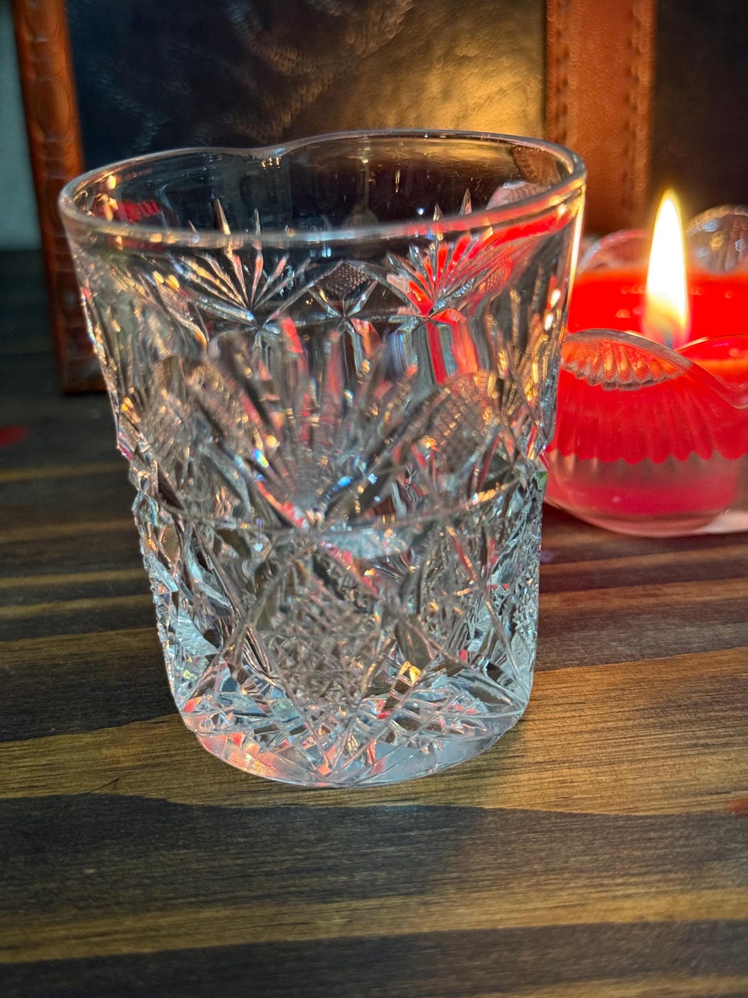 Vintage Cut Crystal Toothpick Holder | Starburst Base | Small Table ...