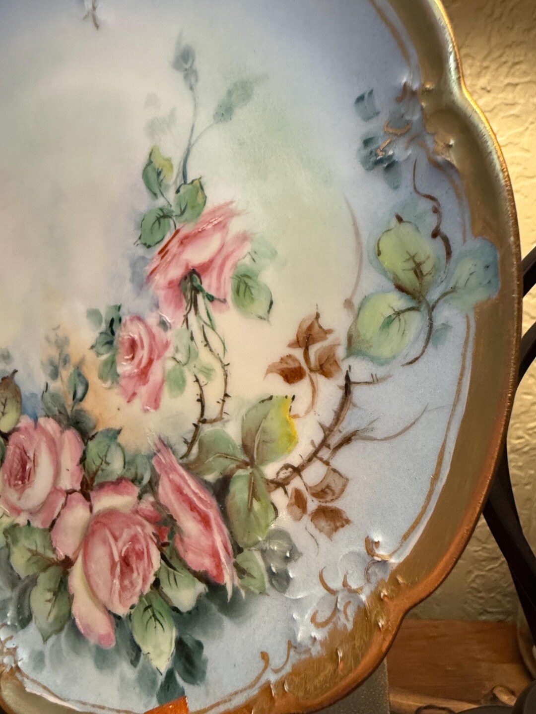 Antique M.Z. Austria Hand-painted Rose Plate – Moritz Zdekauer ...