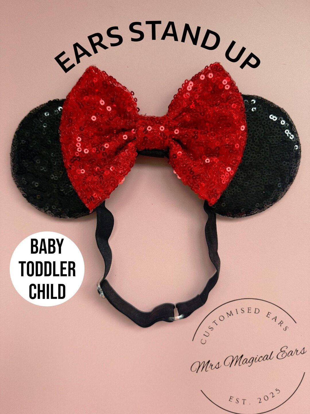 Baby & Toddler Minnie Mouse Inspired Mouse Ears | Classic Black Ears ...