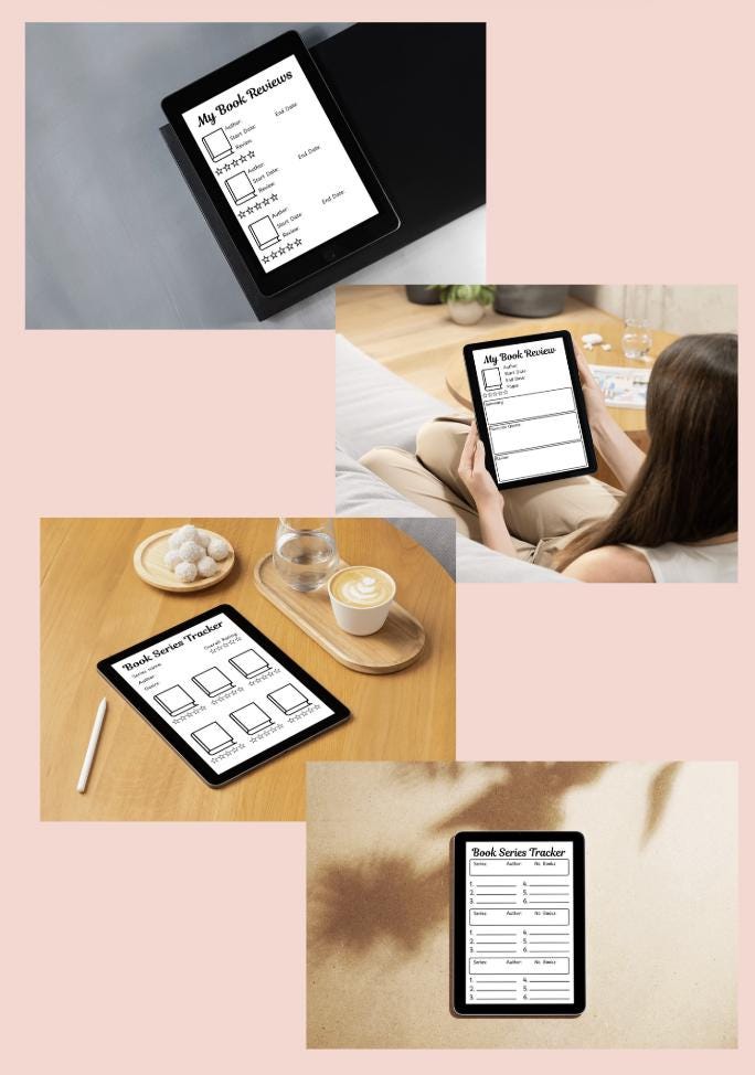 Digital Reading Journal, Book Review Template (PDF) - Etsy