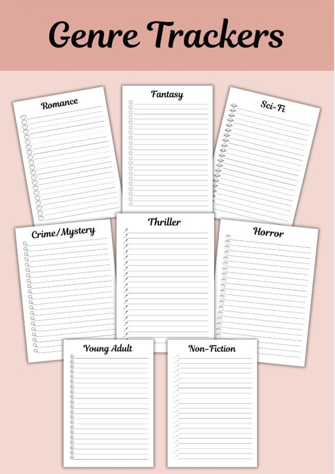 Digital Reading Journal, Book Review Template (PDF) - Etsy