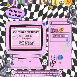Y2K Party Invitation - Etsy