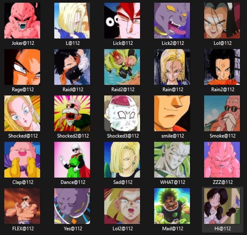 Animated Dragon Ball Z Emote Pack: Twitch, Anime, FGC (112x112 GIF) - Etsy