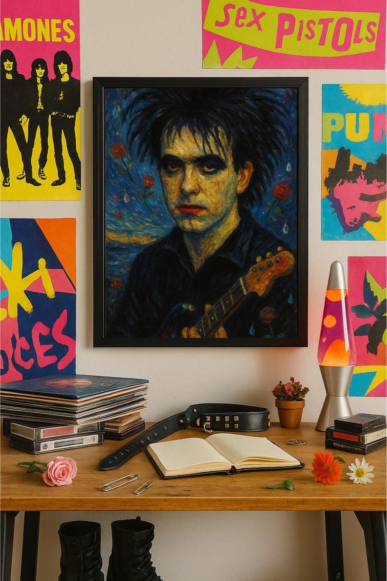Robert Smith Portrait: the Cure, Van Gogh Style Art Print - Etsy
