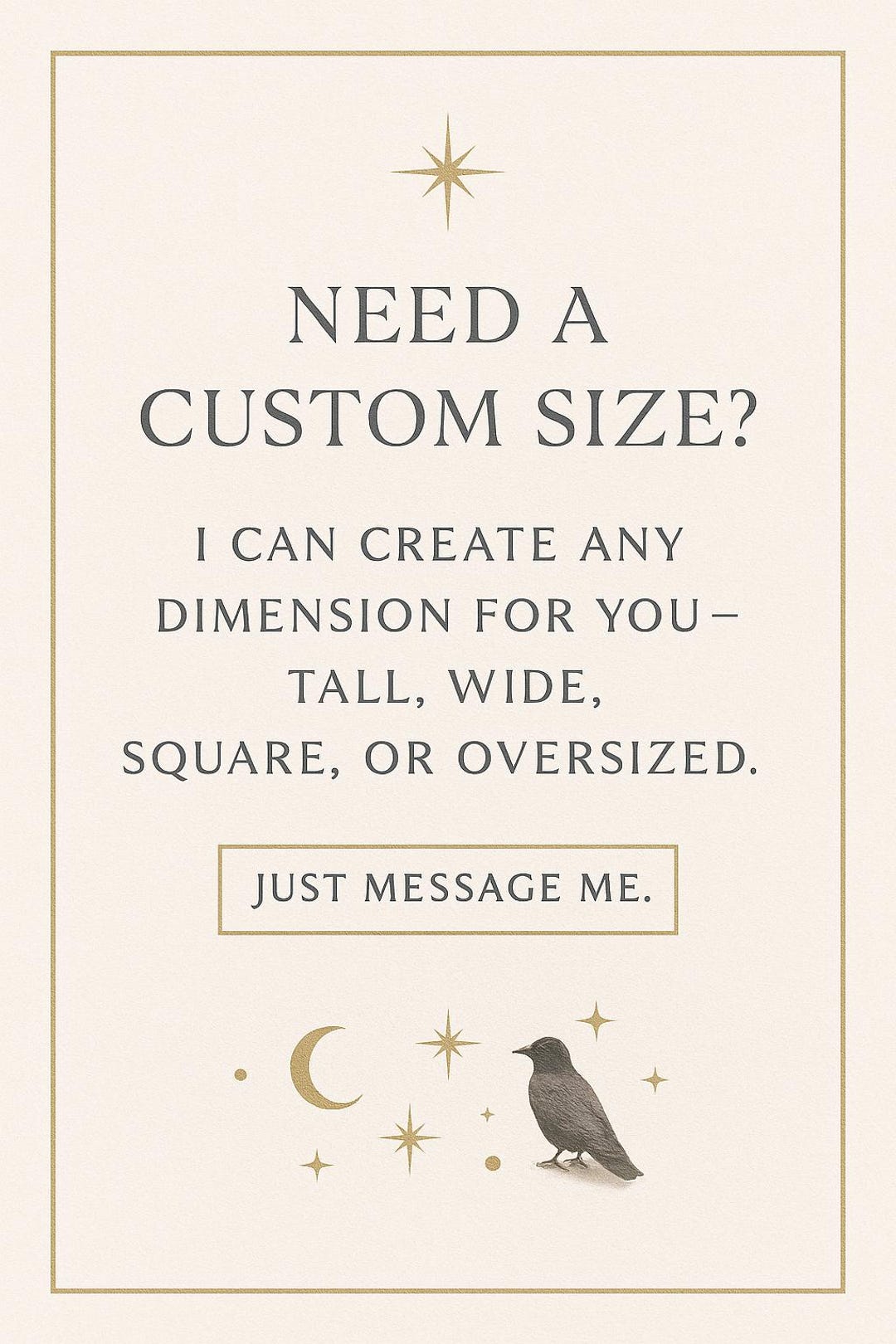 Custom Size Upgrade | XL Digital Print Dimensions • Oversized Wall Art ...