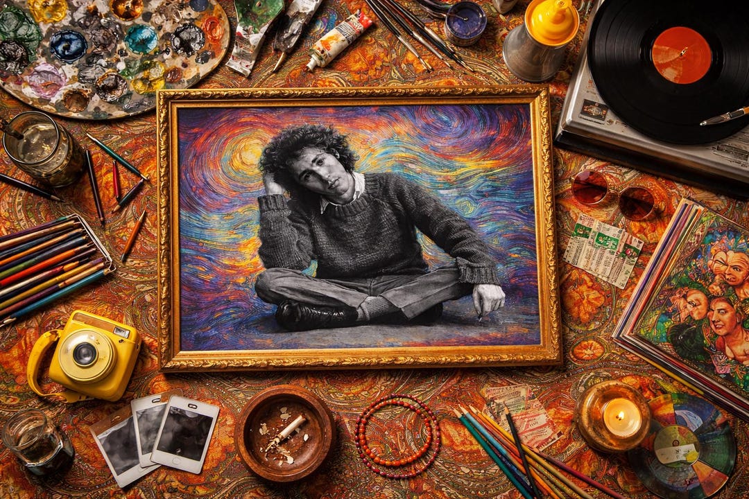 Tim Buckley Inspired Swirl Portrait | Psychedelic Van Gogh Style Art ...