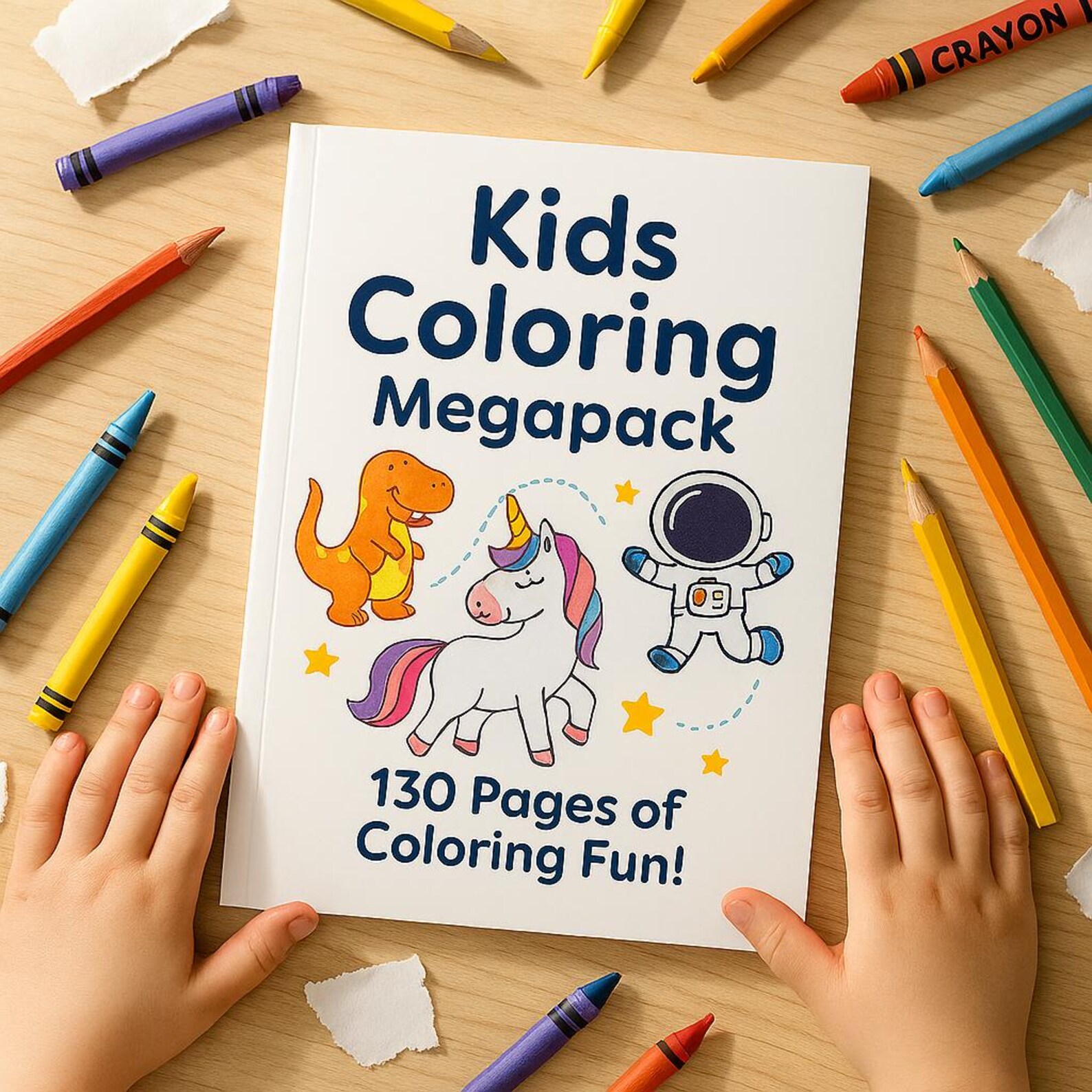 Kids Coloring Books Megapack: Animals, Unicorns, Dinosaurs, Space (PDF ...
