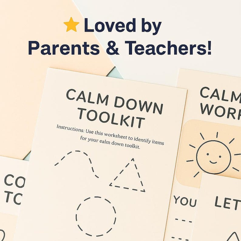 Calm Down Toolkit for Preschool Children | Printable Self-regulation ...
