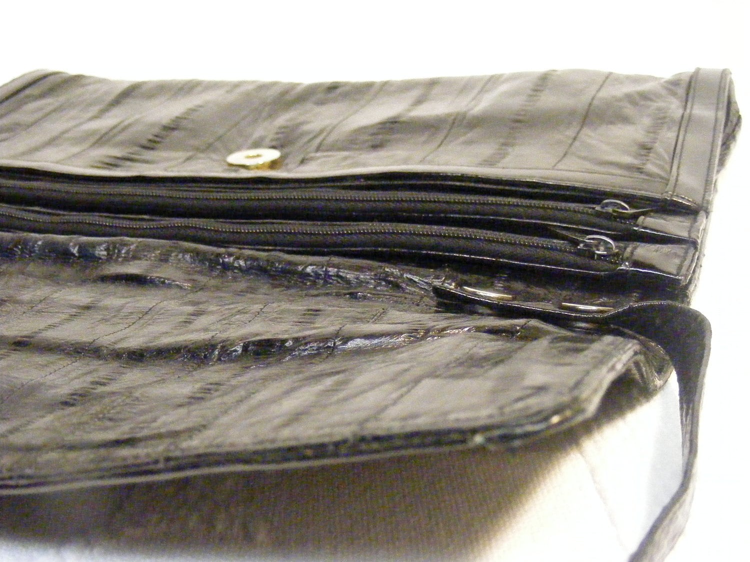 Genuine Eel Skin Purse Black Made in Hong Kong - Etsy