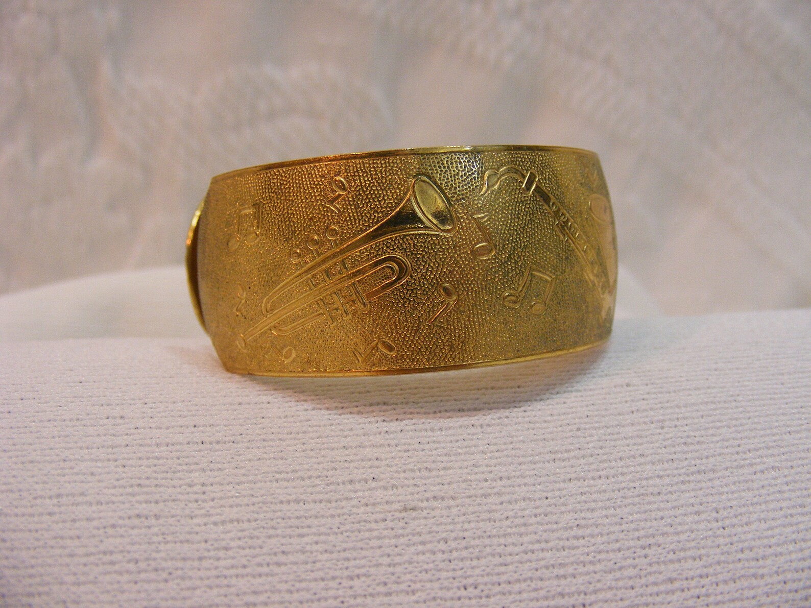 Vintage Brass Big Band Themed Cuff Bracelet, Jazz Band Bracelet, Rock a ...