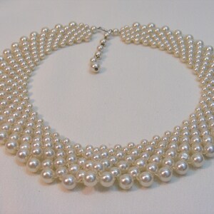Vintage Pearl Collar Made in Hong Kong - Etsy