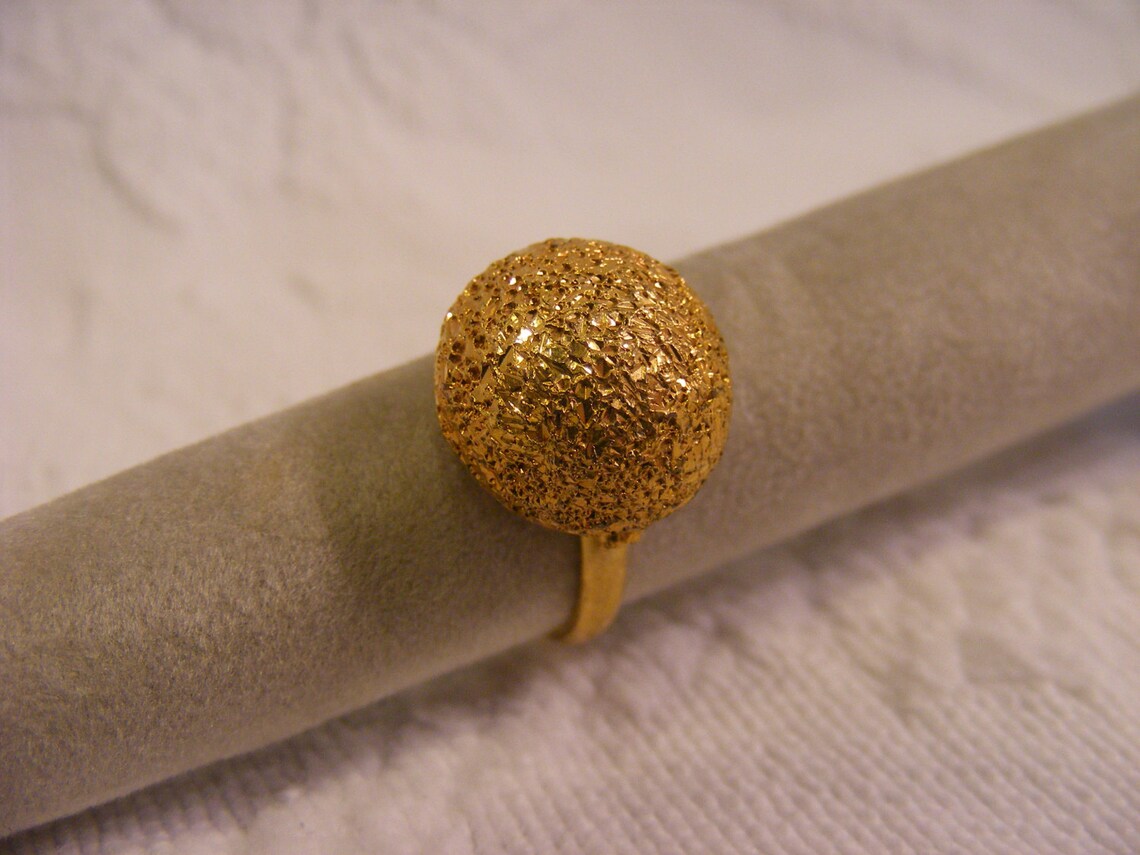 Small Dome Ring Big Ring Mica Nugget Natural Finish - Etsy