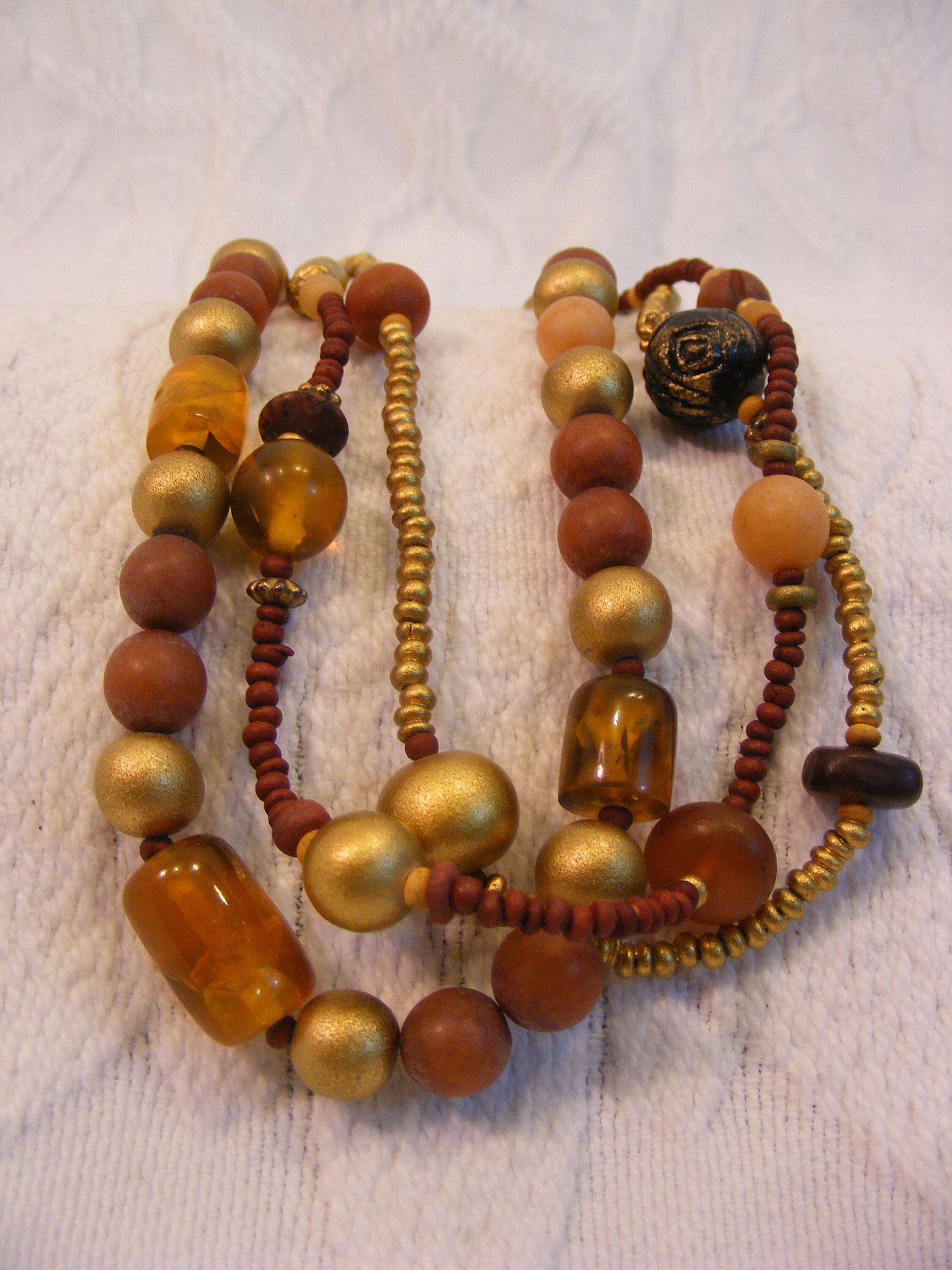 Curated Collection of Earthy Ethnic, Gold Tone, Beads, Chico's Necklace ...