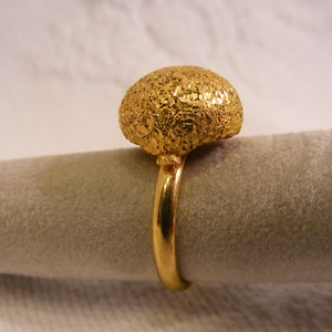 Small Dome Ring Big Ring Mica Nugget Natural Finish - Etsy