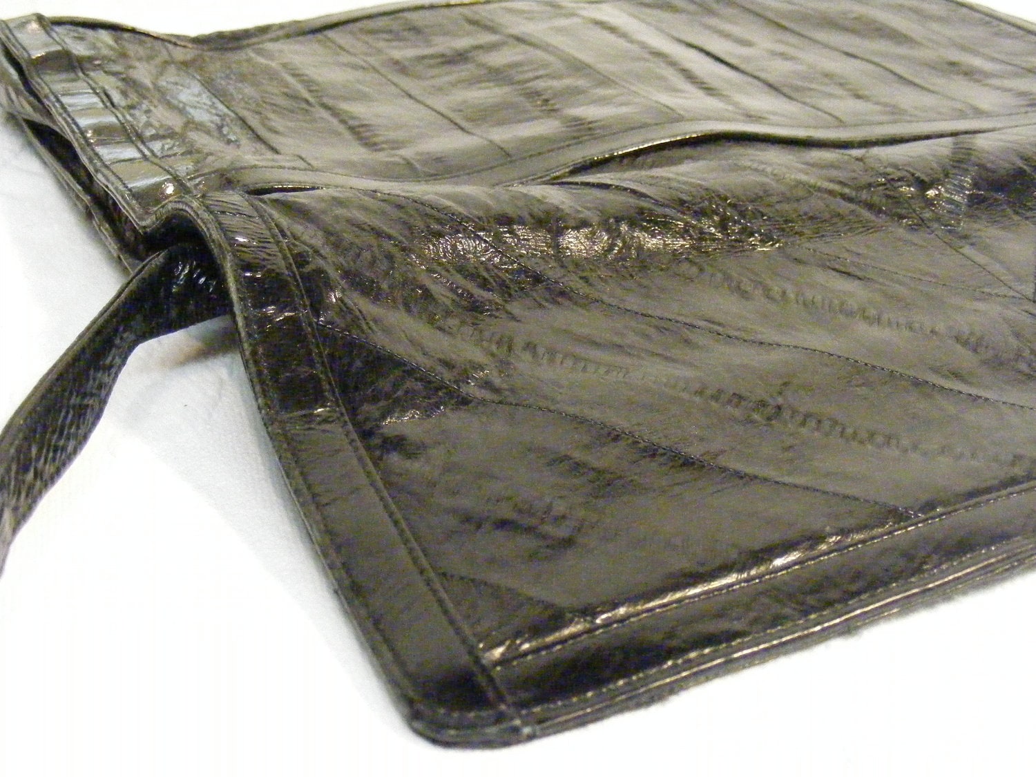 Genuine Eel Skin Purse, Black, Made in Hong Kong - Etsy