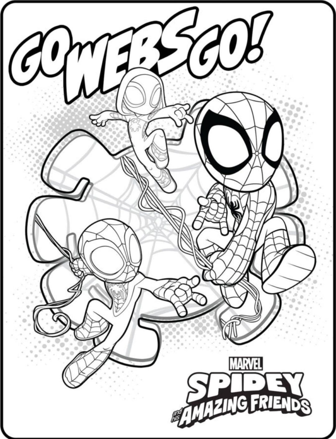 Spidey and Friends Coloring Book | 16 Printable Pages | Kids Superhero ...