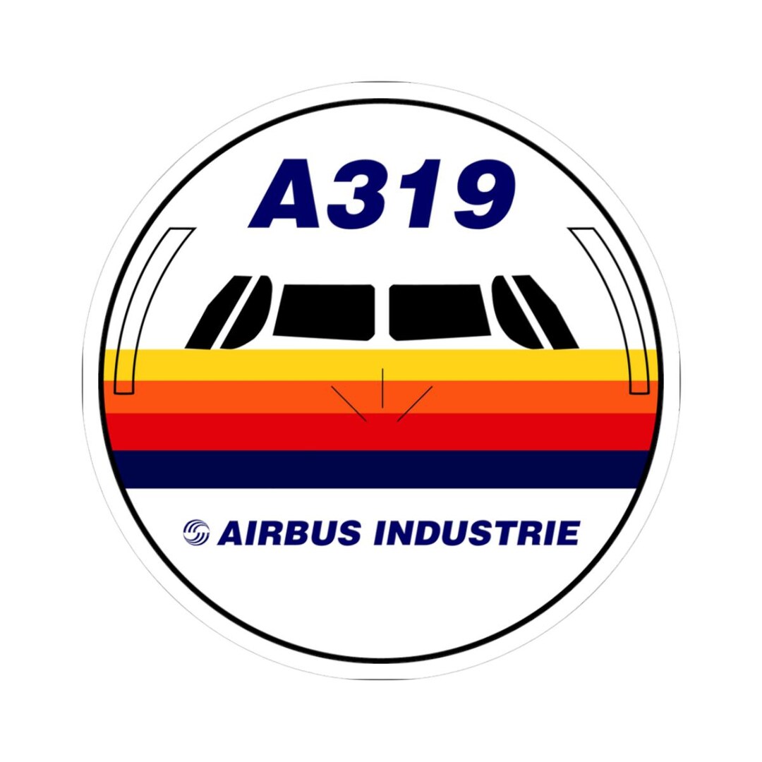 Airbus A319 A 319 Front View Sticker | Retro Airbus Industrie Decal - Etsy
