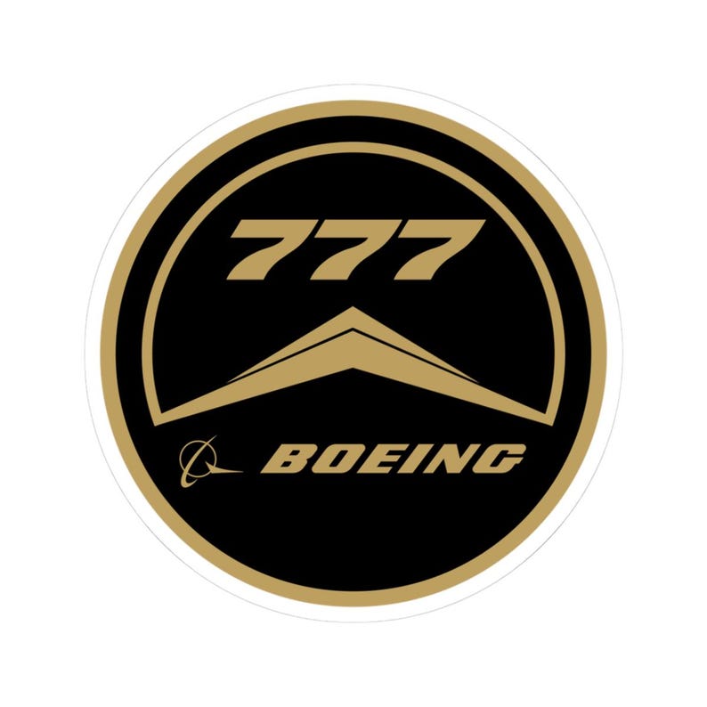 Old Vintage Style Round Boeing B 777 B777 Logo Decal / Sticker - Etsy