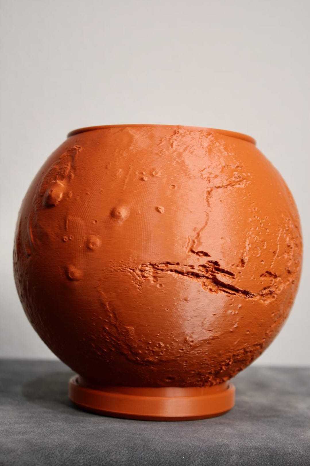 Mars Globe Planter - 3D Printed From Real NASA Topography Data | Planet ...